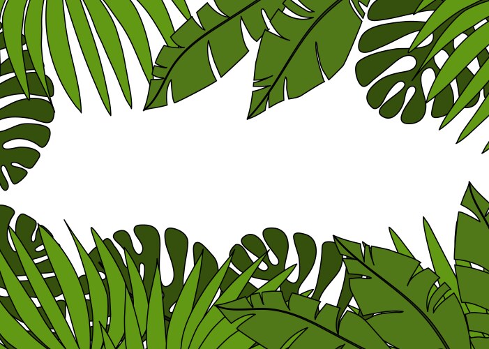 Beginning tropical forest isolated Royalty Free Vector Image