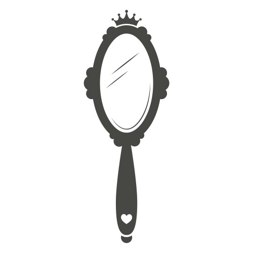 Hand mirror princess party Royalty Free Vector Image