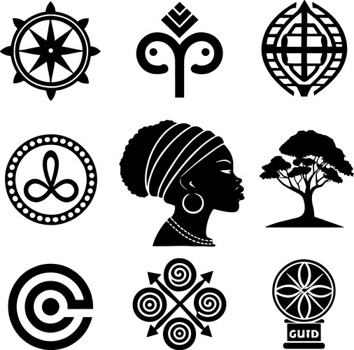 African Adinkra Symbols – Royalty-Free Vector | VectorStock
