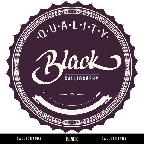 Black hand lettering Royalty Free Vector Image