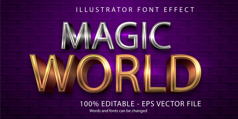 Metallic gold text effect shiny alphabet Vector Image