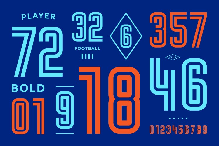 Sport modern alphabet and number fonts racing Vector Image