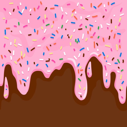 Chocolate alphabet with pink frosting Royalty Free Vector