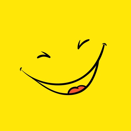 Yellow smile poster Royalty Free Vector Image - VectorStock