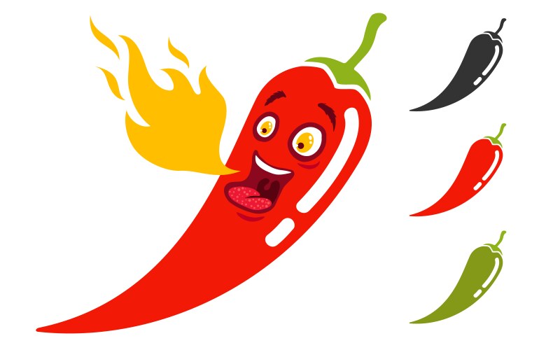 Chili pepper cartoon Royalty Free Vector Image