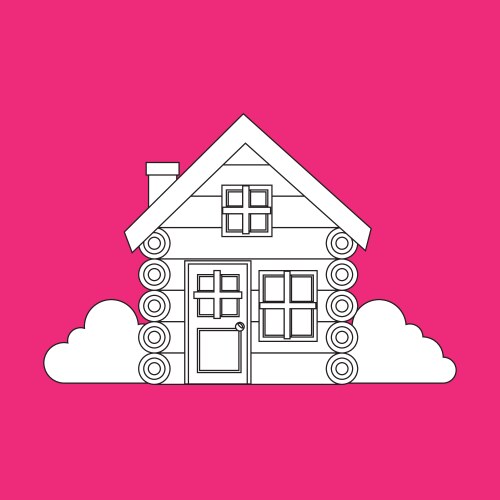 Log Cabin Design Royalty Free Vector Image Vectorstock