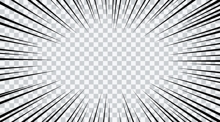 Manga transparent background anime radial lines Vector Image