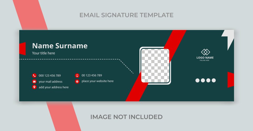 Email signature template or cover banner design Vector Image