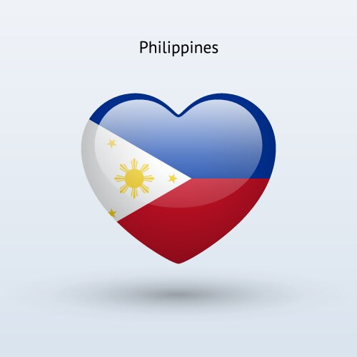 Sticker flag philippines Royalty Free Vector Image