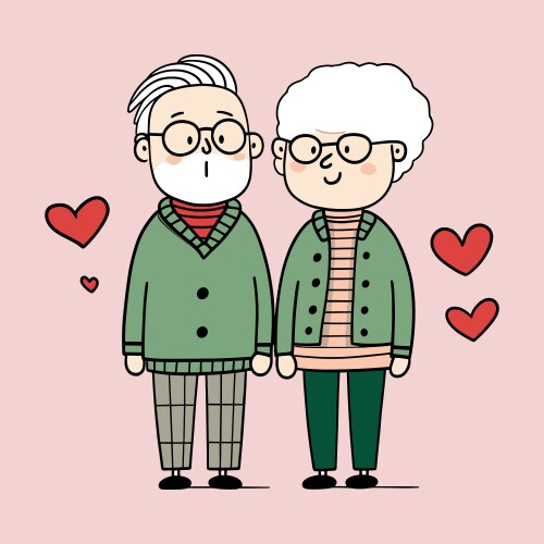 Old Couple Cartoon Vector Images (over 11,000)