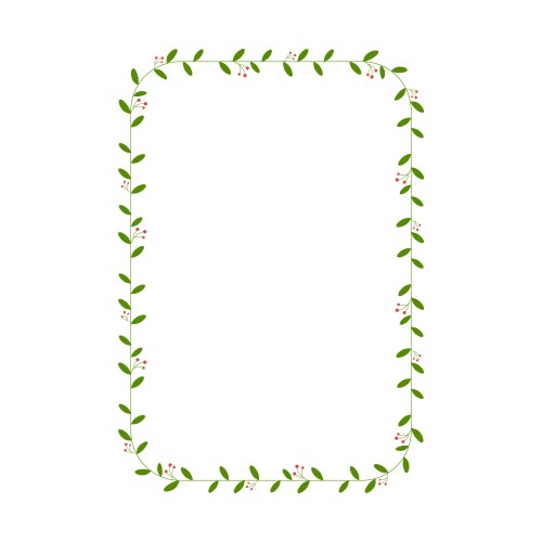 Rectangular floral frame Royalty Free Vector Image