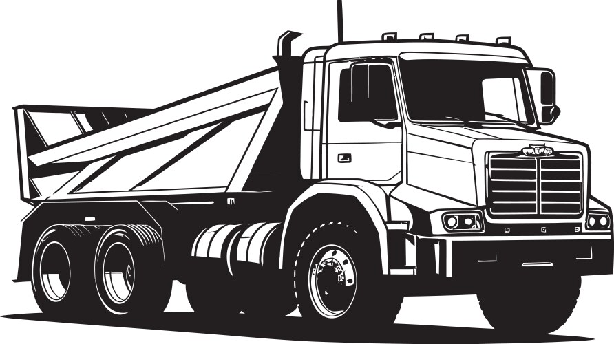 Visions industrial iconic dumper black design Vector Image
