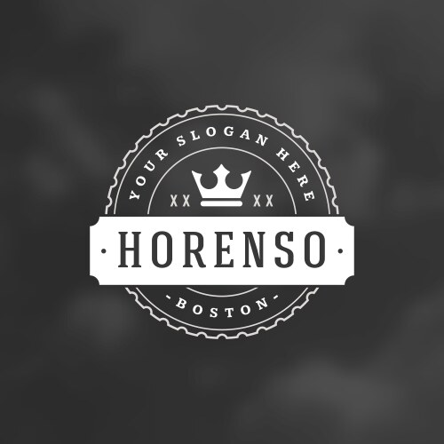 King crown logo template design element Royalty Free Vector