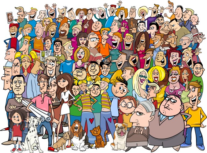 Cartoon people characters Royalty Free Vector Image