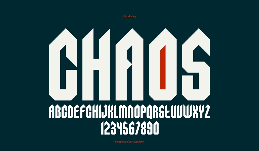 Sharp and bold gothic font for logo creation Vector Image