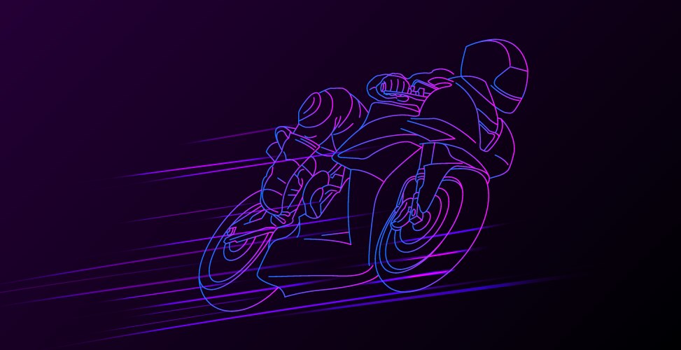 Pinstripe Motorcycle Art Royalty Free Vector Image