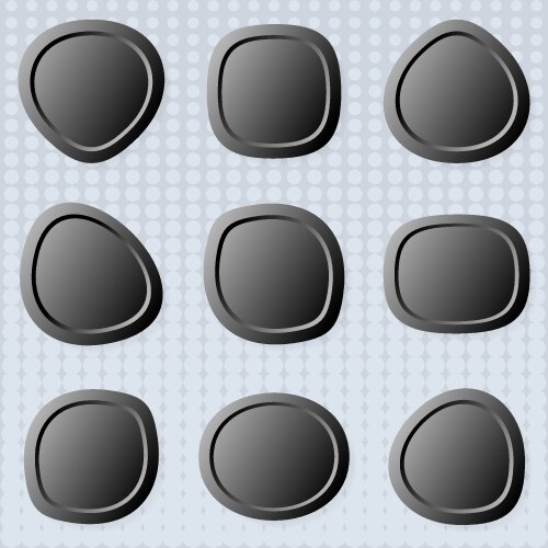 Colourful 3d web buttons with white numbers Vector Image