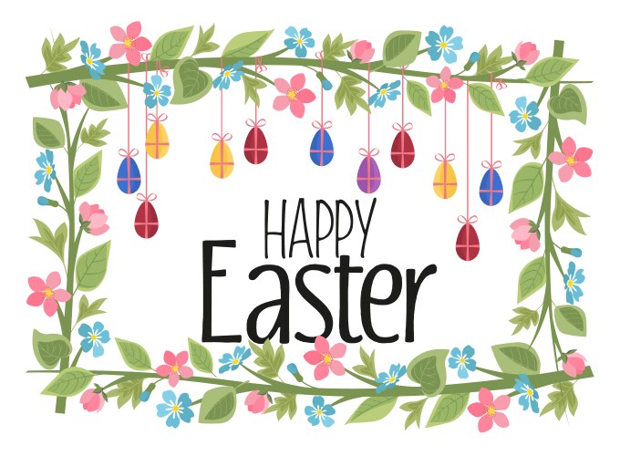 Easter frame Royalty Free Vector Image - VectorStock
