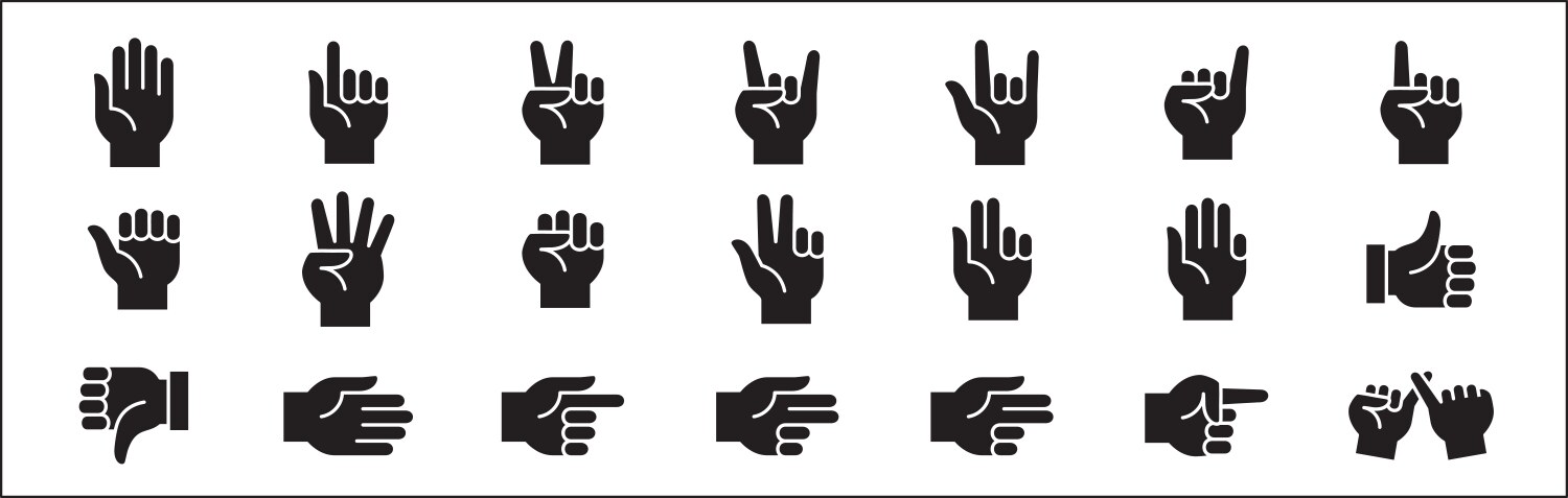 Praying hand icon two hands receiving sign Vector Image