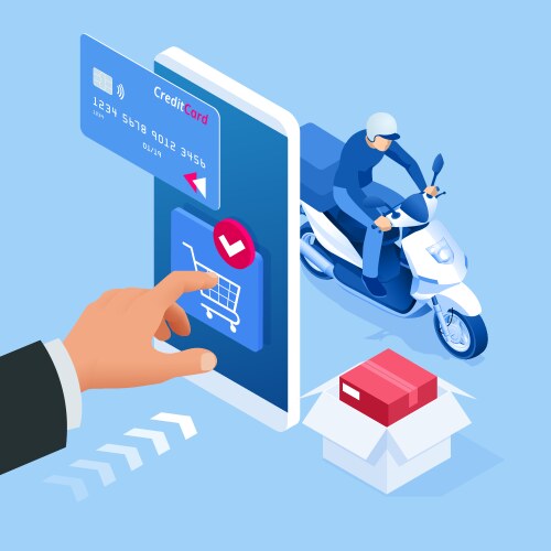 3d isometric flat conceptual Royalty Free Vector Image