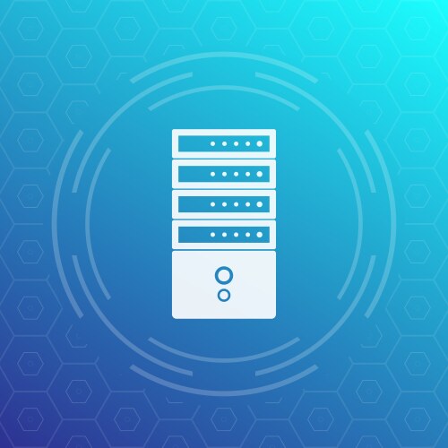 Data center server room icon Royalty Free Vector Image