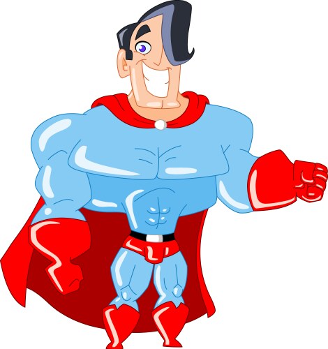 Groovy walnut superhero character in funky cape Vector Image