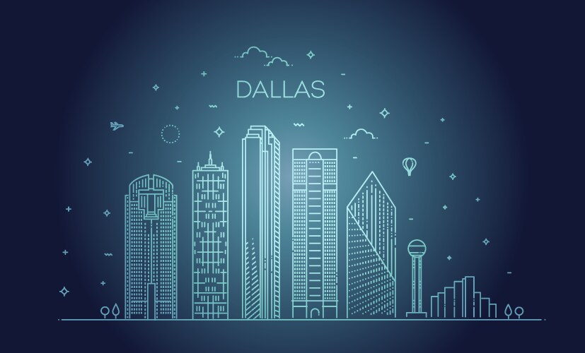Dallas Skyline Vector Images (over 390)