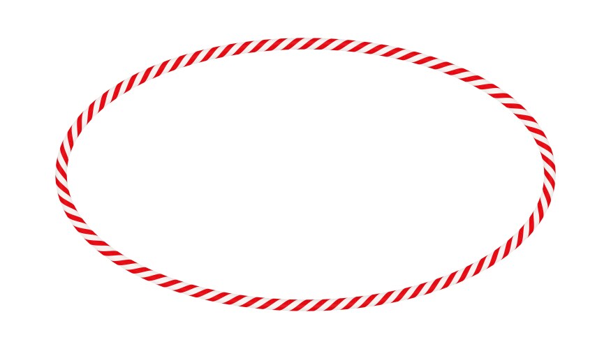 Candy cane square frame on white background Vector Image
