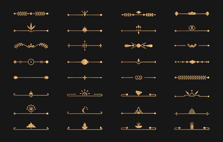 Floral Page Break Vector Images (over 180)