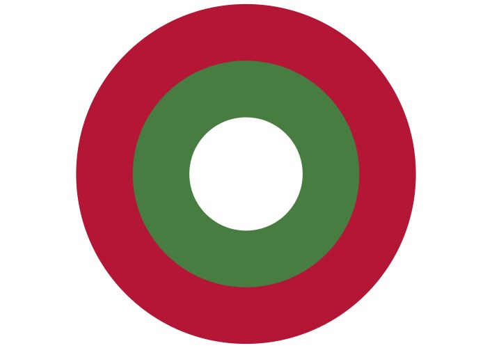 Italy air force roundel Royalty Free Vector Image