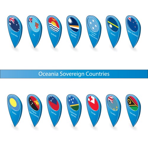 Oceania Countries Flags Vector Images (over 9,600)