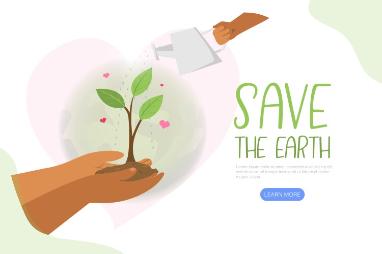 Save earth poster Royalty Free Vector Image - VectorStock