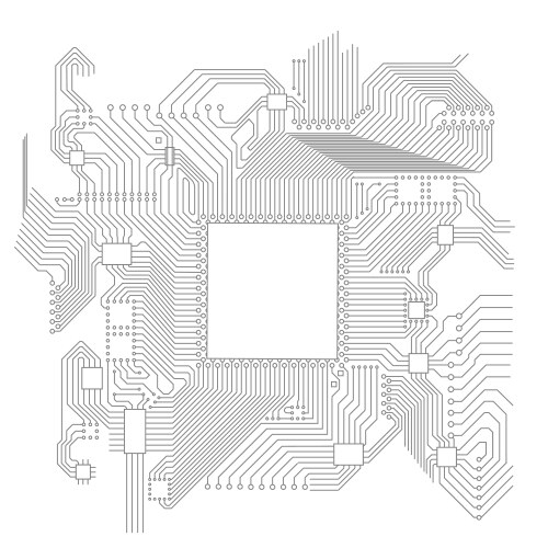 Communication module printed circuit board Vector Image