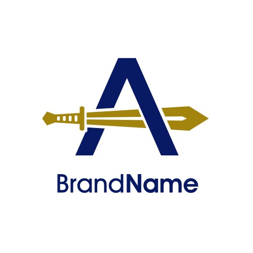 Elegant initial s sword logo Royalty Free Vector Image