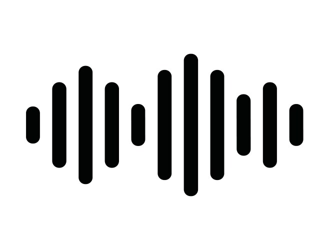 Sound wave silhouette art Royalty Free Vector Image