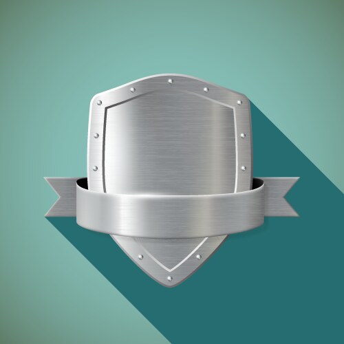 Metal shield Royalty Free Vector Image - VectorStock