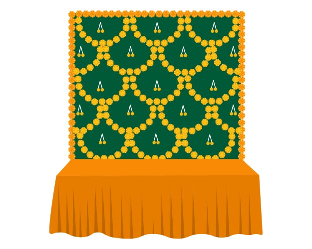 Floral decorative pot traditional indian wedding Vector Image