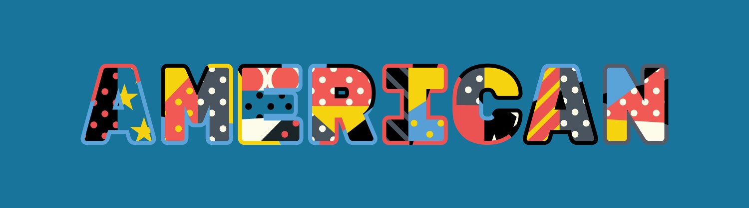 American concept word art Royalty Free Vector Image