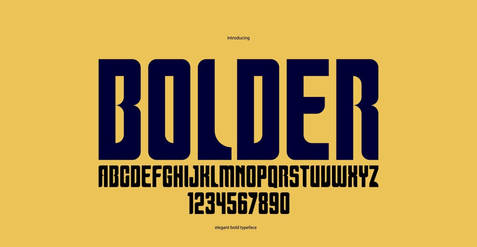 Bold simple sans serif elegant display font Vector Image