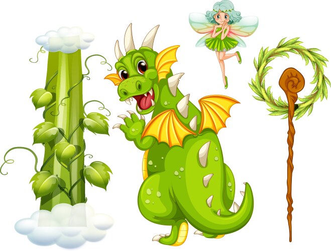 Angry dragon cartoon Royalty Free Vector Image