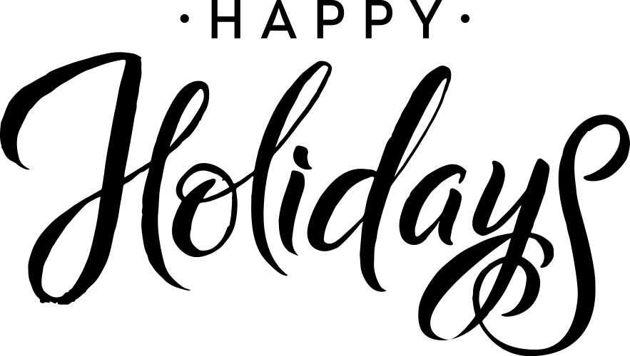 Happy holidays brush lettering Royalty Free Vector Image