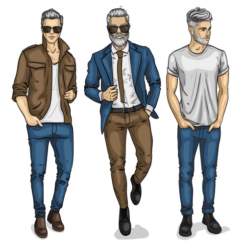 Smiling handsome casual man Royalty Free Vector Image