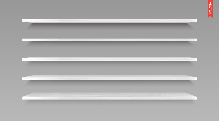 Isolated wood shelf cartoon Royalty Free Vector Image