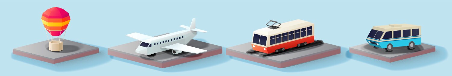 Logistics isometric set Royalty Free Vector Image