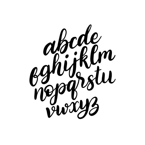 Alphabet abc hand lettering Royalty Free Vector Image Alphabet abc hand lettering Royalty Free Vector Image
