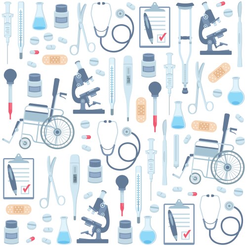 Medical seamless pattern Royalty Free Vector Image