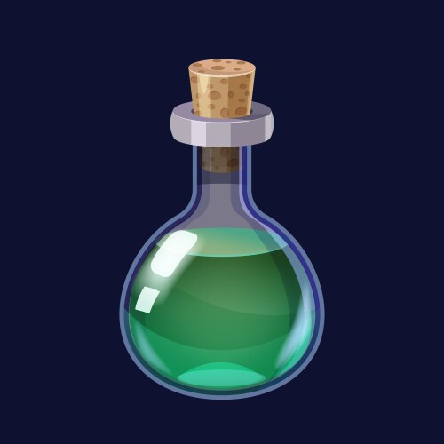 Bottle of love game icon magic elixir Royalty Free Vector