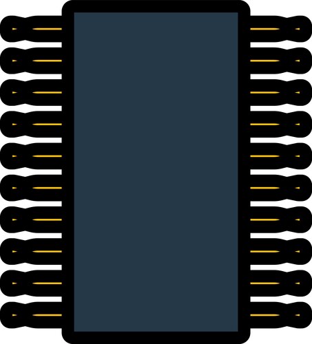 Chip icon Royalty Free Vector Image - VectorStock