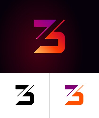 Technical Digital Numbers Set Royalty Free Vector Image