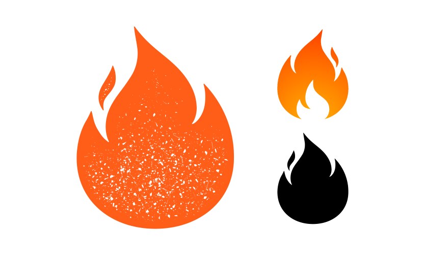 Ignition emblem burning flammable fire isolated Vector Image